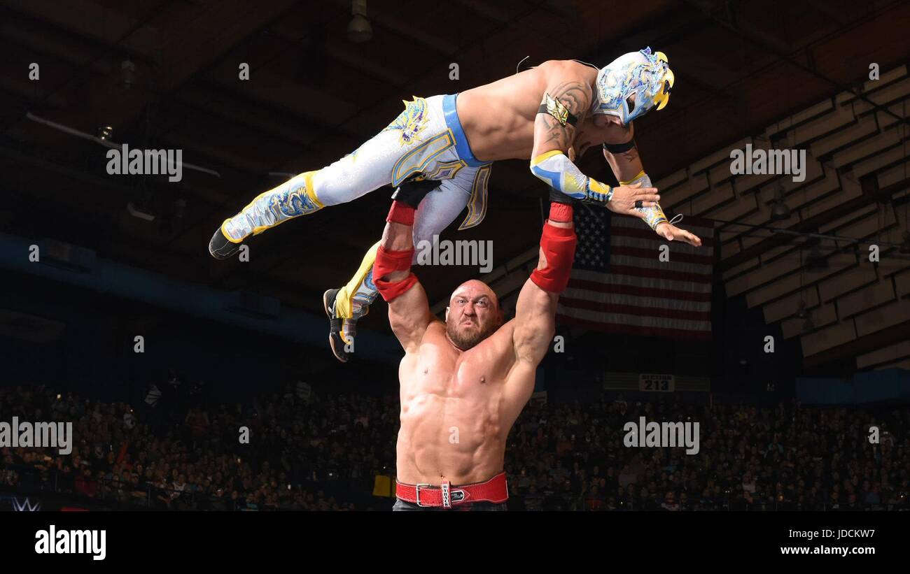 WWE PAYBACK, from top: Kalisto (aka Emanuel Alejandro Rodriguez ...