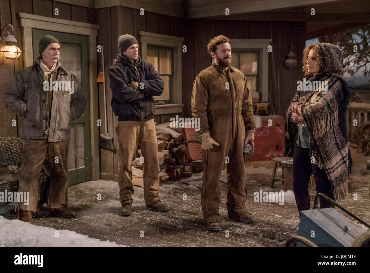 THE RANCH, l-r: Sam Elliott, Ashton Kutcher, Danny Masterson, Debra ...