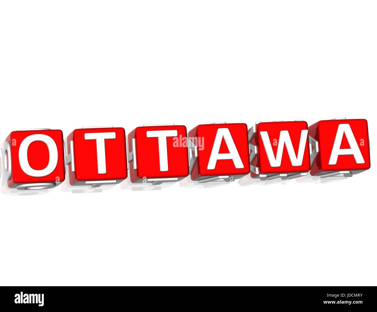 3D Ottawa Block text on white background Stock Photo - Alamy