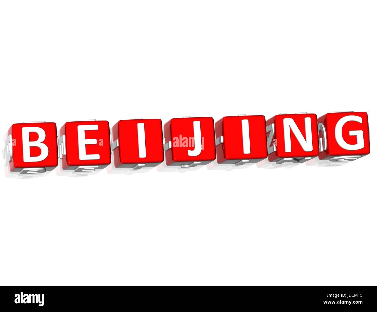 3D Beijing Block text on white background Stock Photo - Alamy