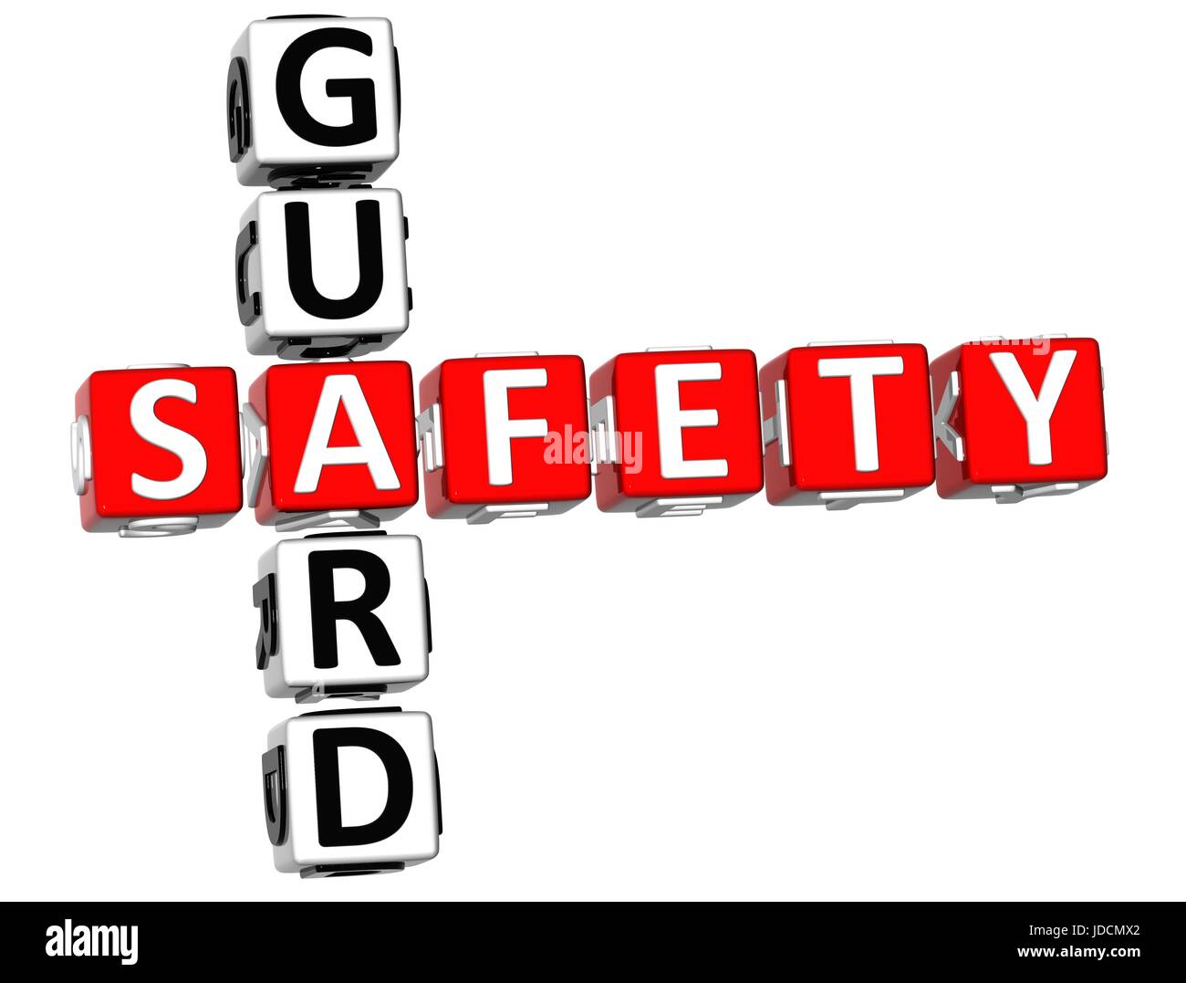 3D Safety Guard Crossword on white background Stock Photo - Alamy