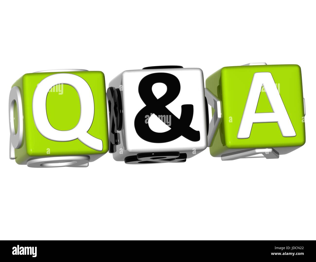 3D Question & Answer on white background Stock Photo - Alamy