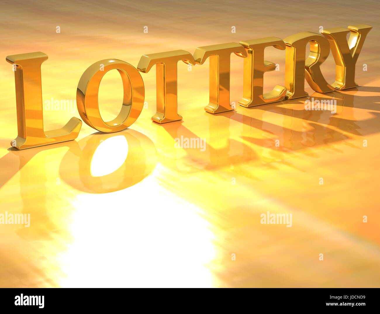 3D Lottery Gold text over yellow background Stock Photo - Alamy
