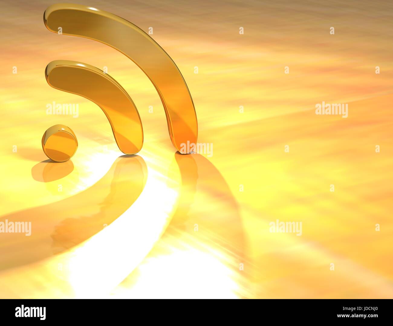3D Rss Gold Text over yellow background Stock Photo - Alamy