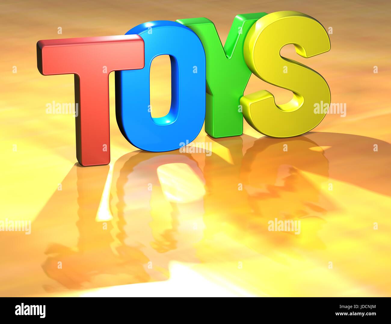 Word Toys on yellow background (high resolution 3D image Stock Photo ...