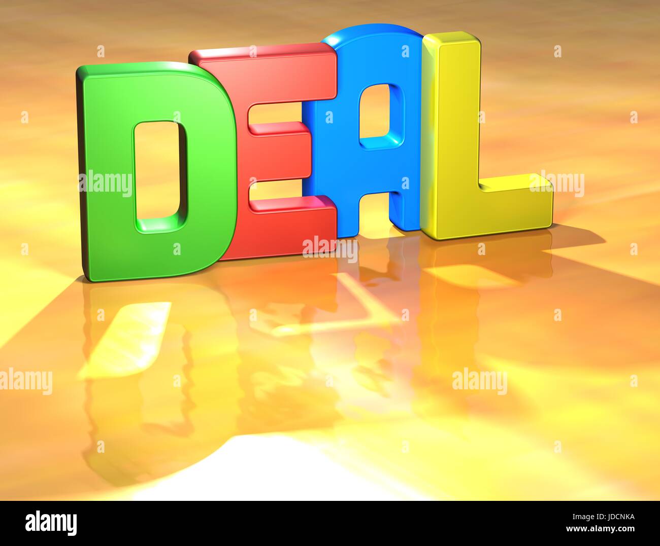 Word Deal on yellow background (high resolution 3D image Stock Photo ...