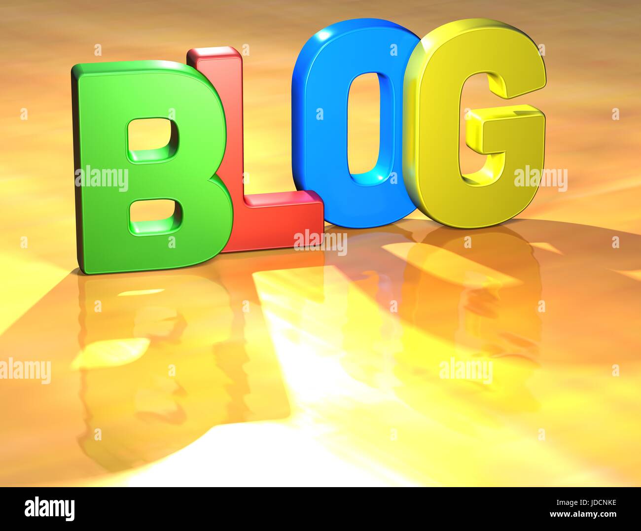 Word Blog on yellow background (high resolution 3D image Stock Photo ...