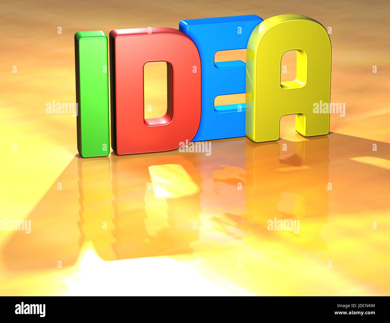Word Idea on yellow background (high resolution 3D image Stock Photo ...