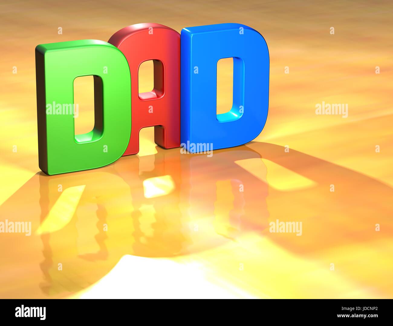 Word Dad on yellow background (higj resolution 3D image Stock Photo - Alamy