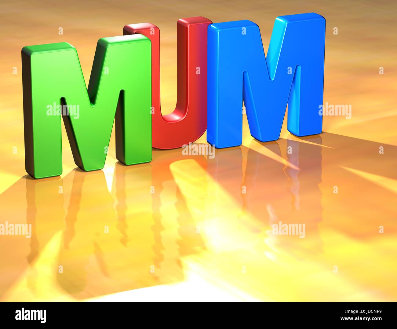 Word Mum on yellow background (higj resolution 3D image Stock Photo - Alamy