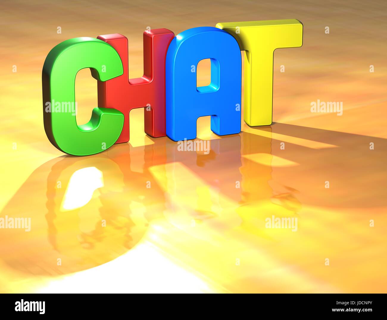 Word Chat on yellow background (higj resolution 3D image Stock Photo ...