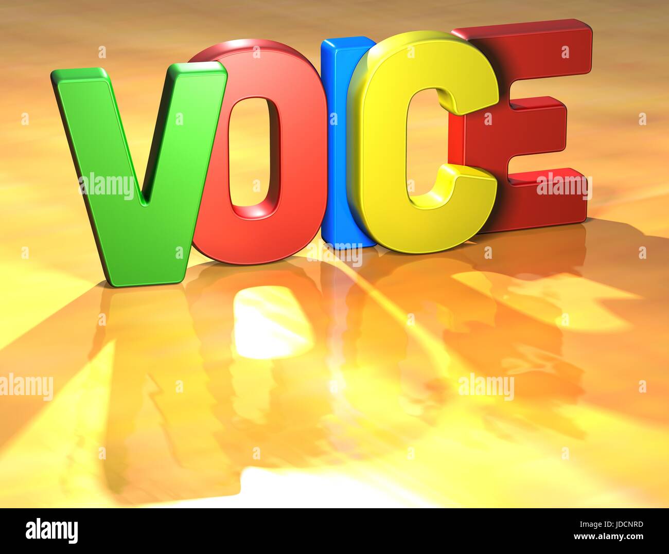 Word Voice on yellow background (high resolution 3D image Stock Photo ...