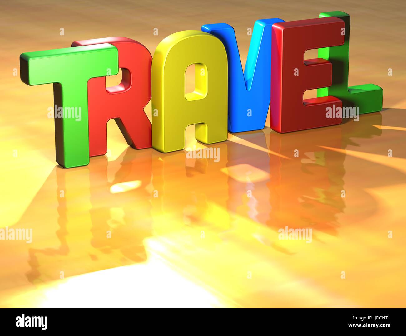 Word Travel on yellow background (high resolution 3D image Stock Photo ...