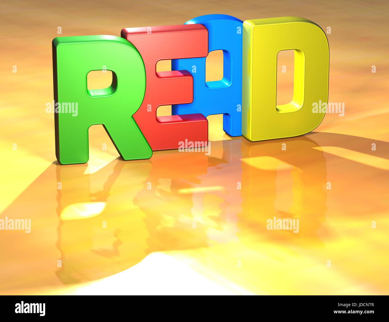 Word Read on yellow background (high resolution 3D image Stock Photo ...