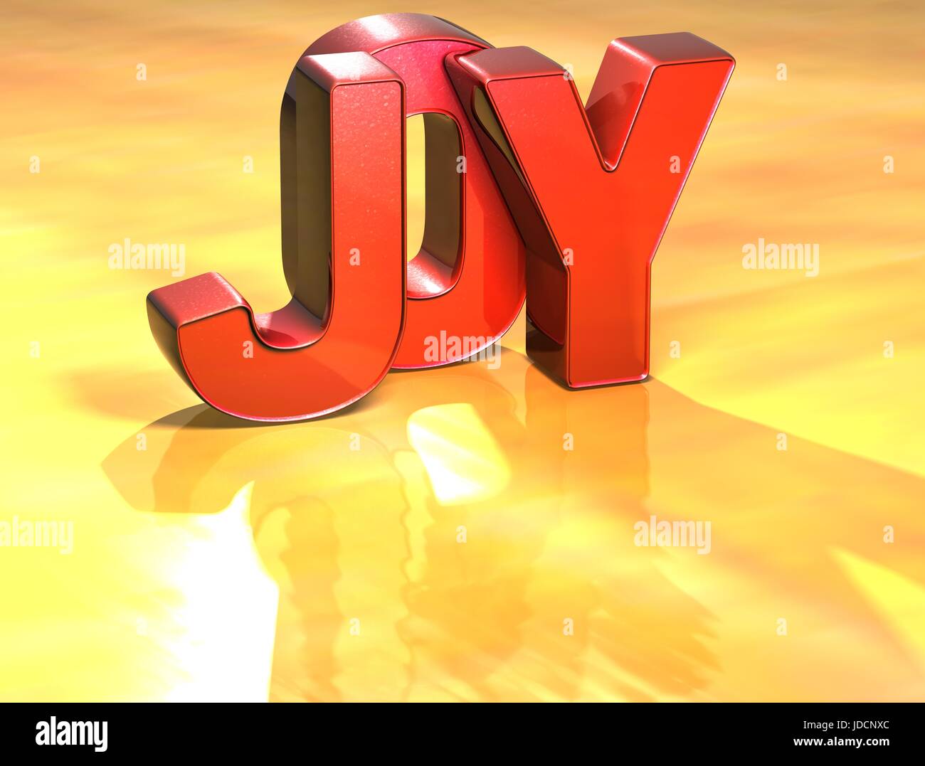 Word Joy on yellow background (high resolution 3D image Stock Photo - Alamy