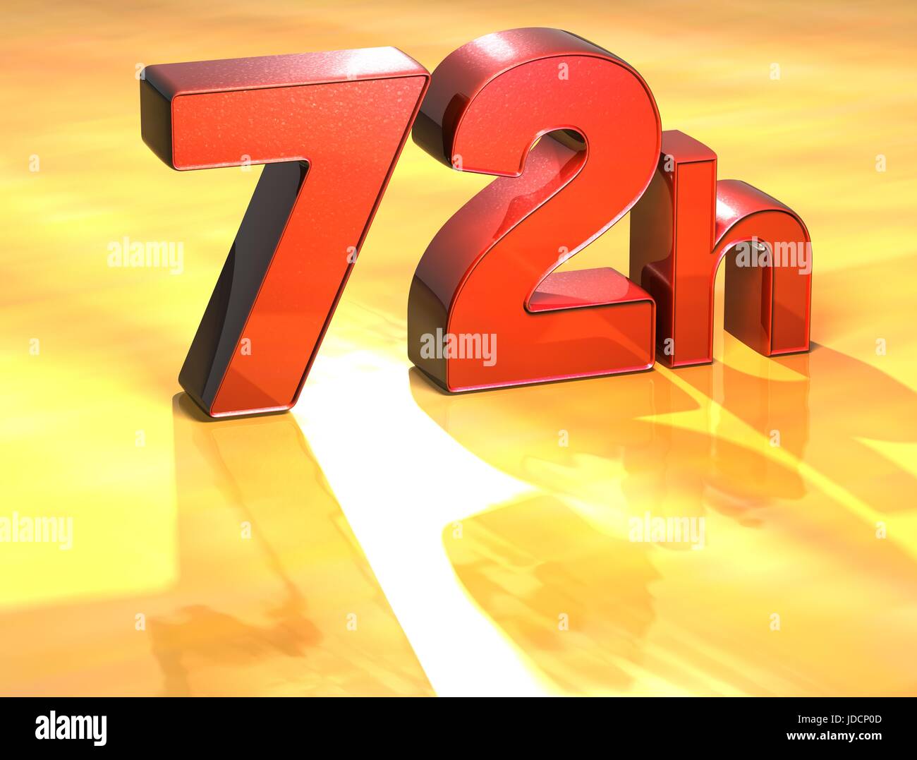 Word 72h on yellow background (high resolution 3D image Stock Photo - Alamy