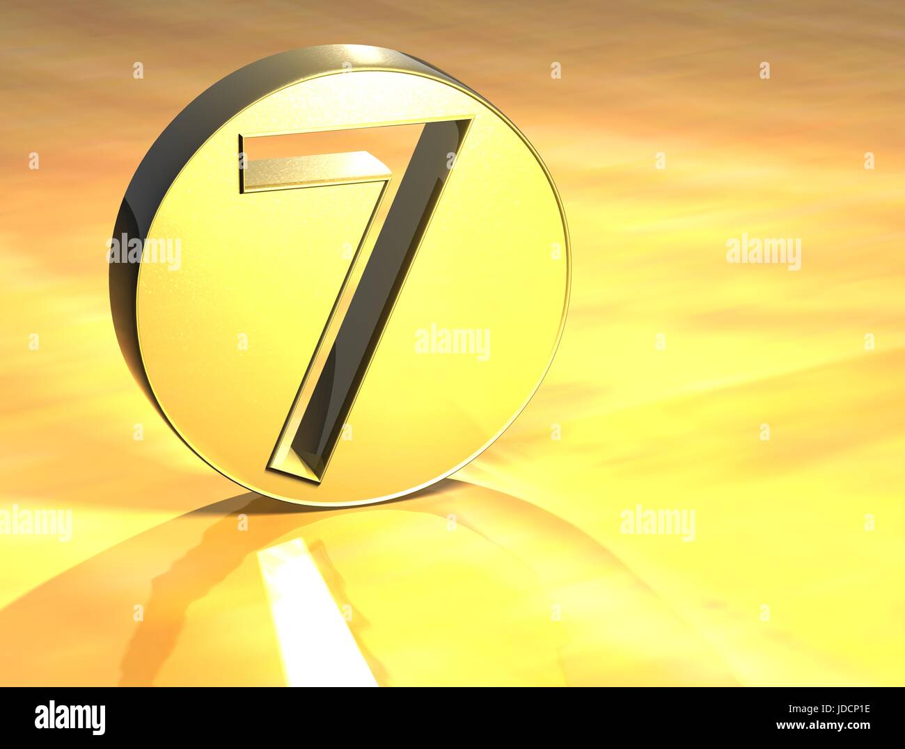 3D Number Gold Sign over yellow background Stock Photo - Alamy