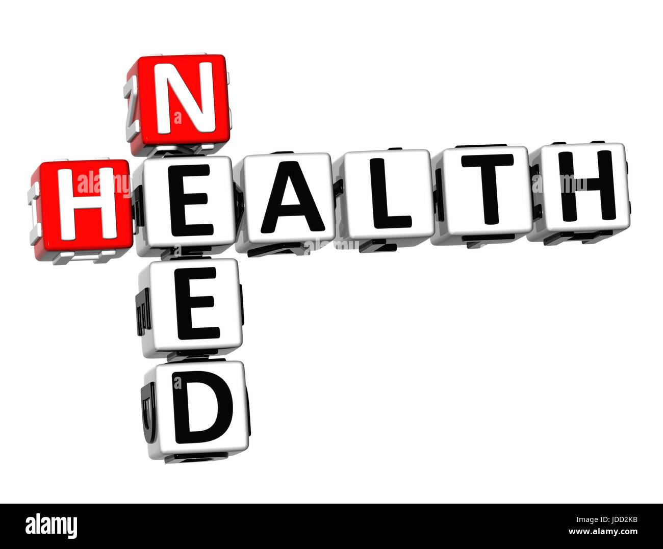 3D Need Health Crossword on white background Stock Photo - Alamy