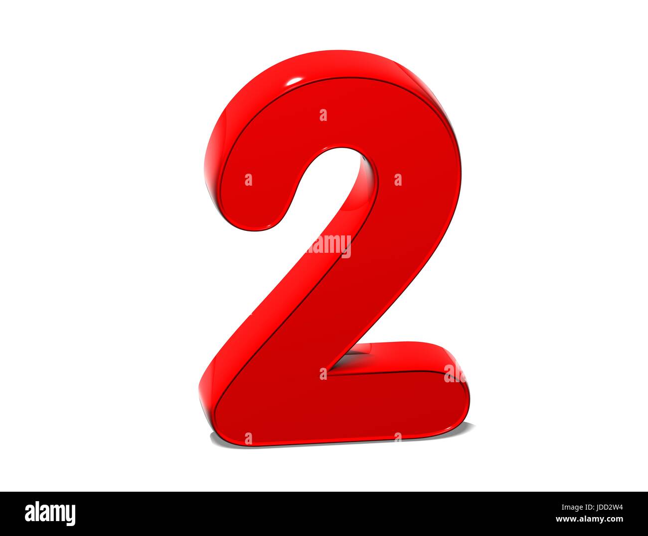 3D Set red number on white background Stock Photo - Alamy