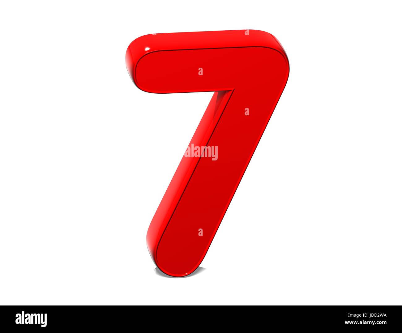 3D Set red number on white background Stock Photo - Alamy