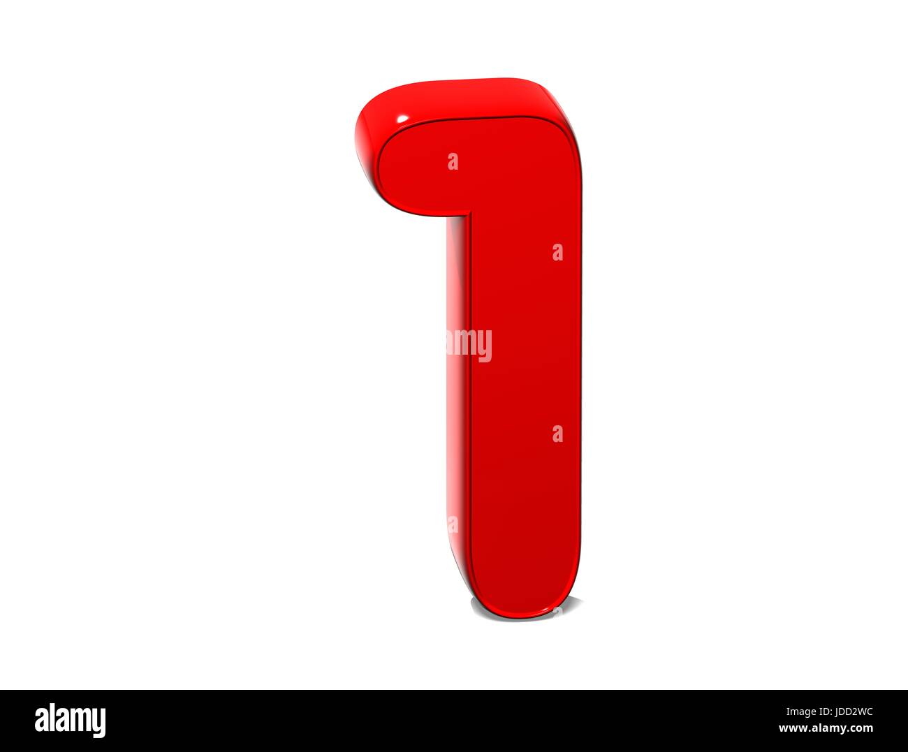3D Set red number on white background Stock Photo - Alamy