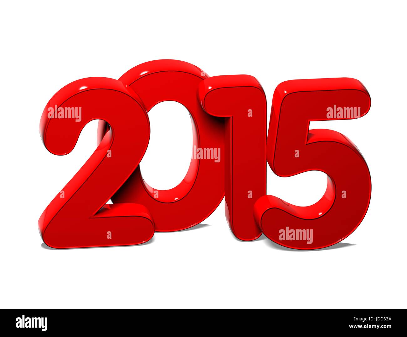 3D Year 2015 on white background Stock Photo - Alamy