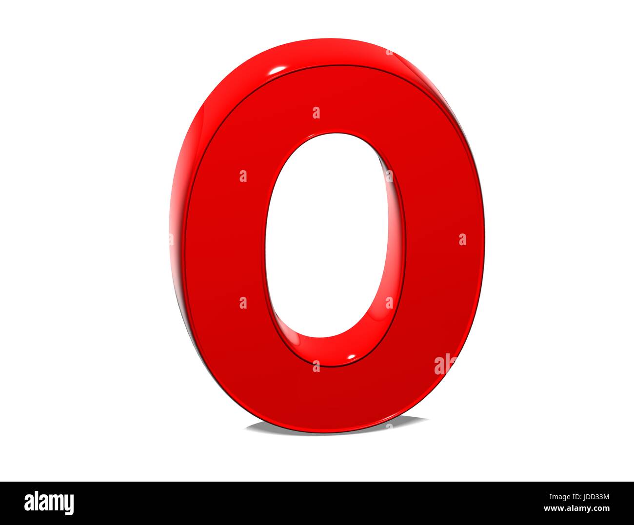 3D Set red number on white background Stock Photo - Alamy