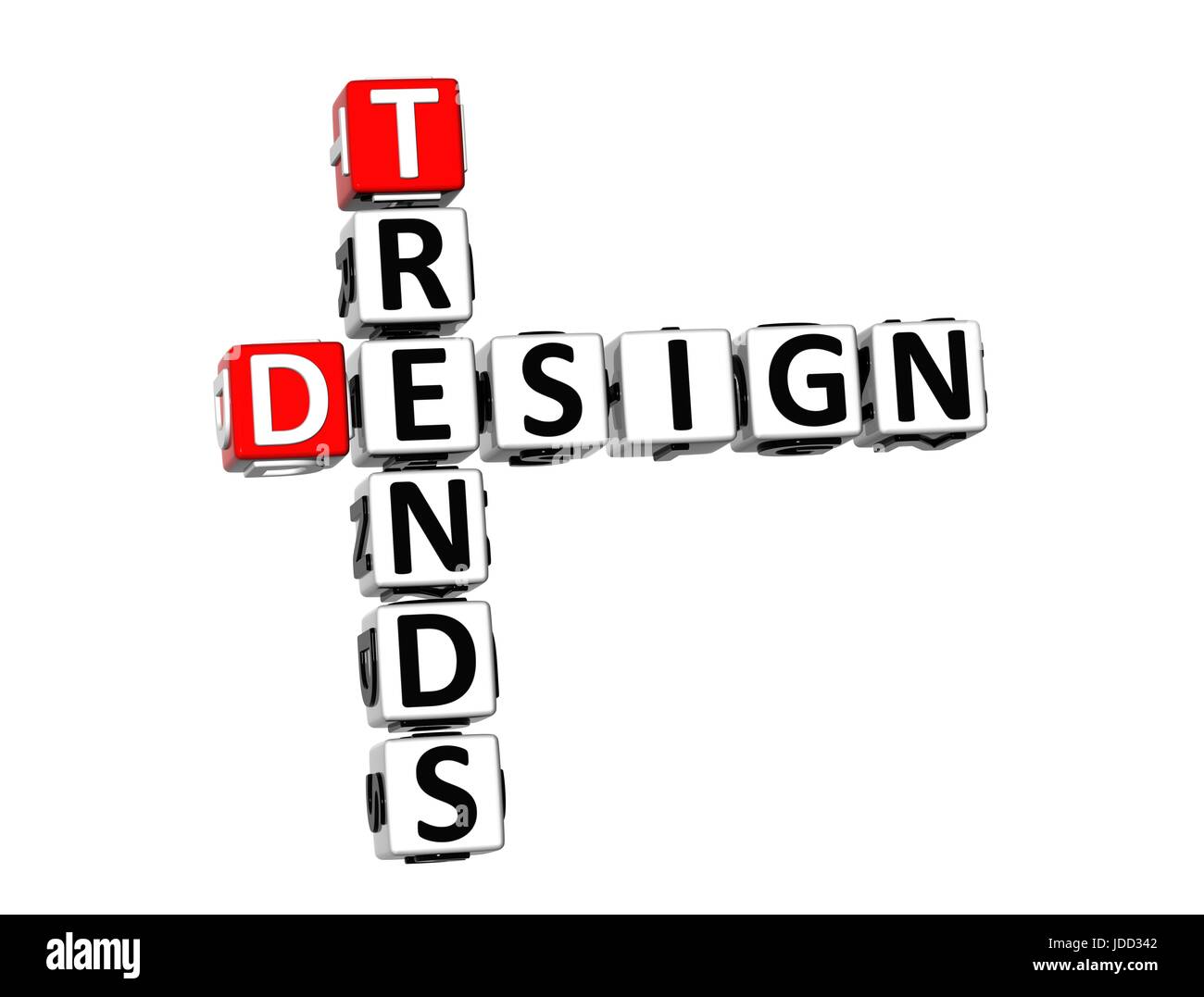 3D Trends Design Crossword on white background Stock Photo - Alamy