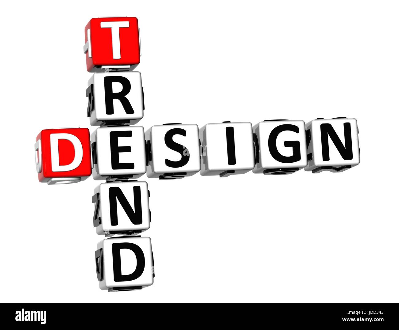 3D Trend Design Crossword on white background Stock Photo - Alamy