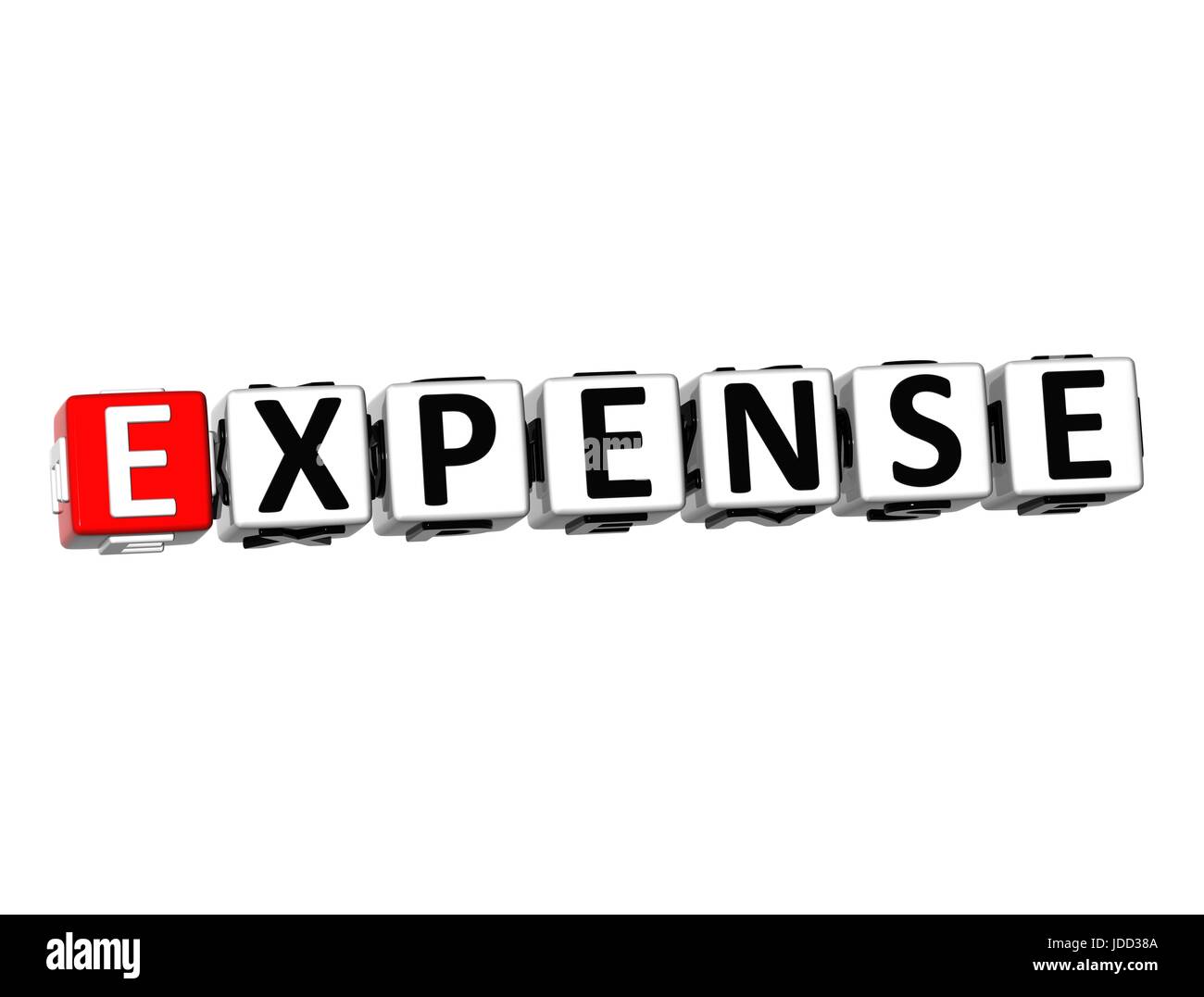 3D Word Expense on white background Stock Photo - Alamy