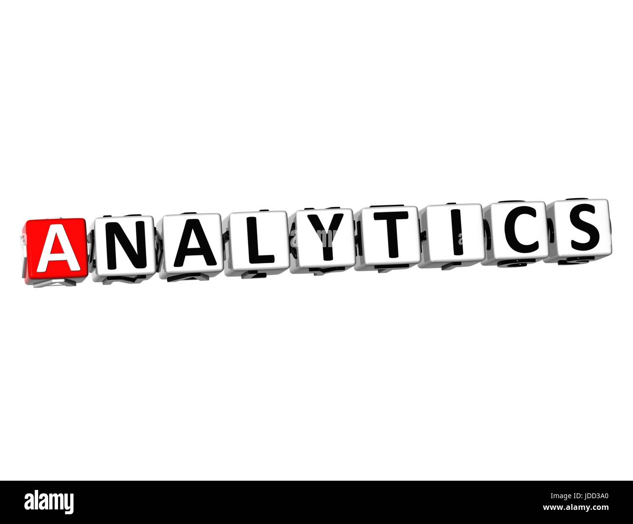 3D Word Analytics on white background Stock Photo - Alamy