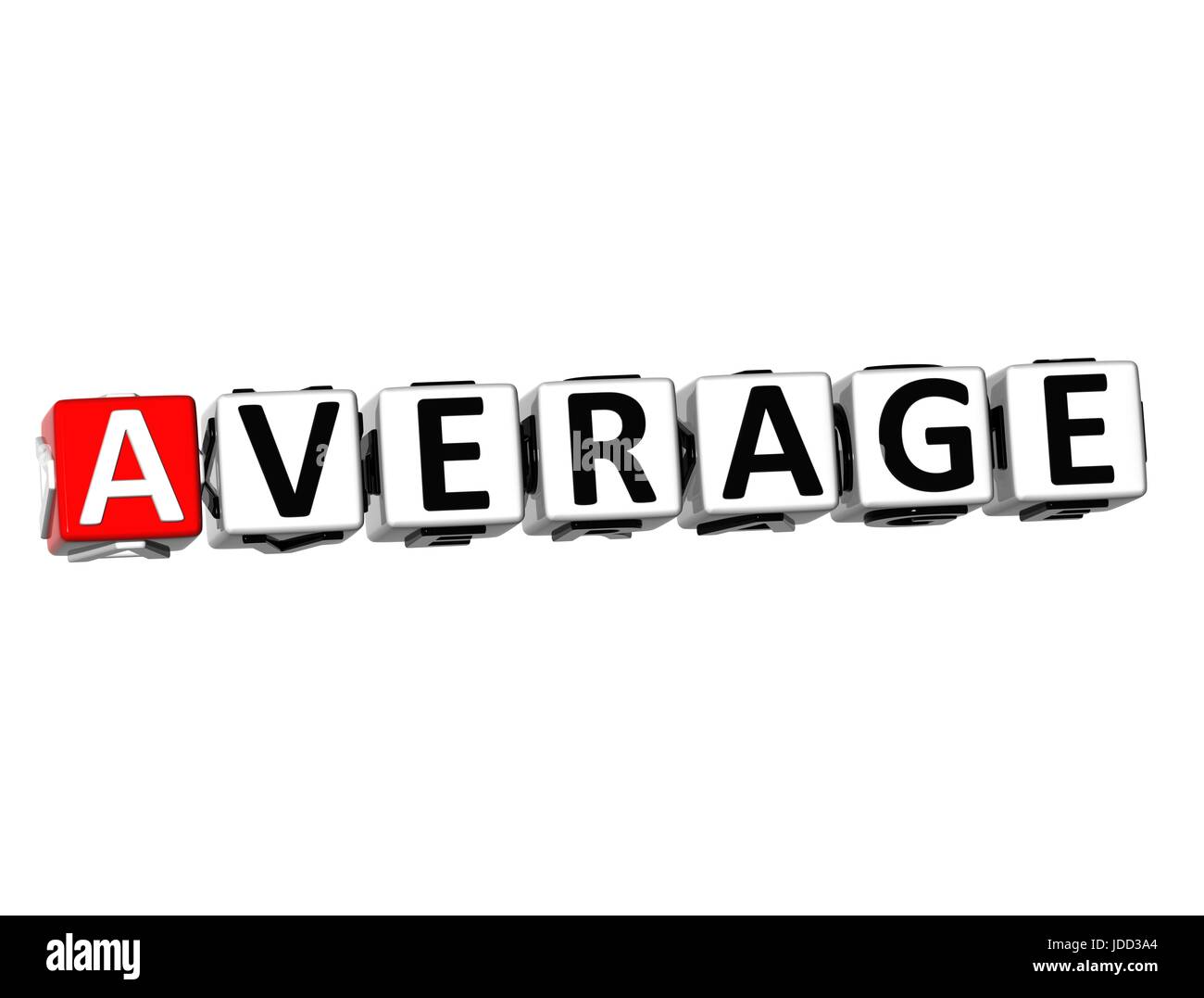 3D Word Average on white background Stock Photo - Alamy