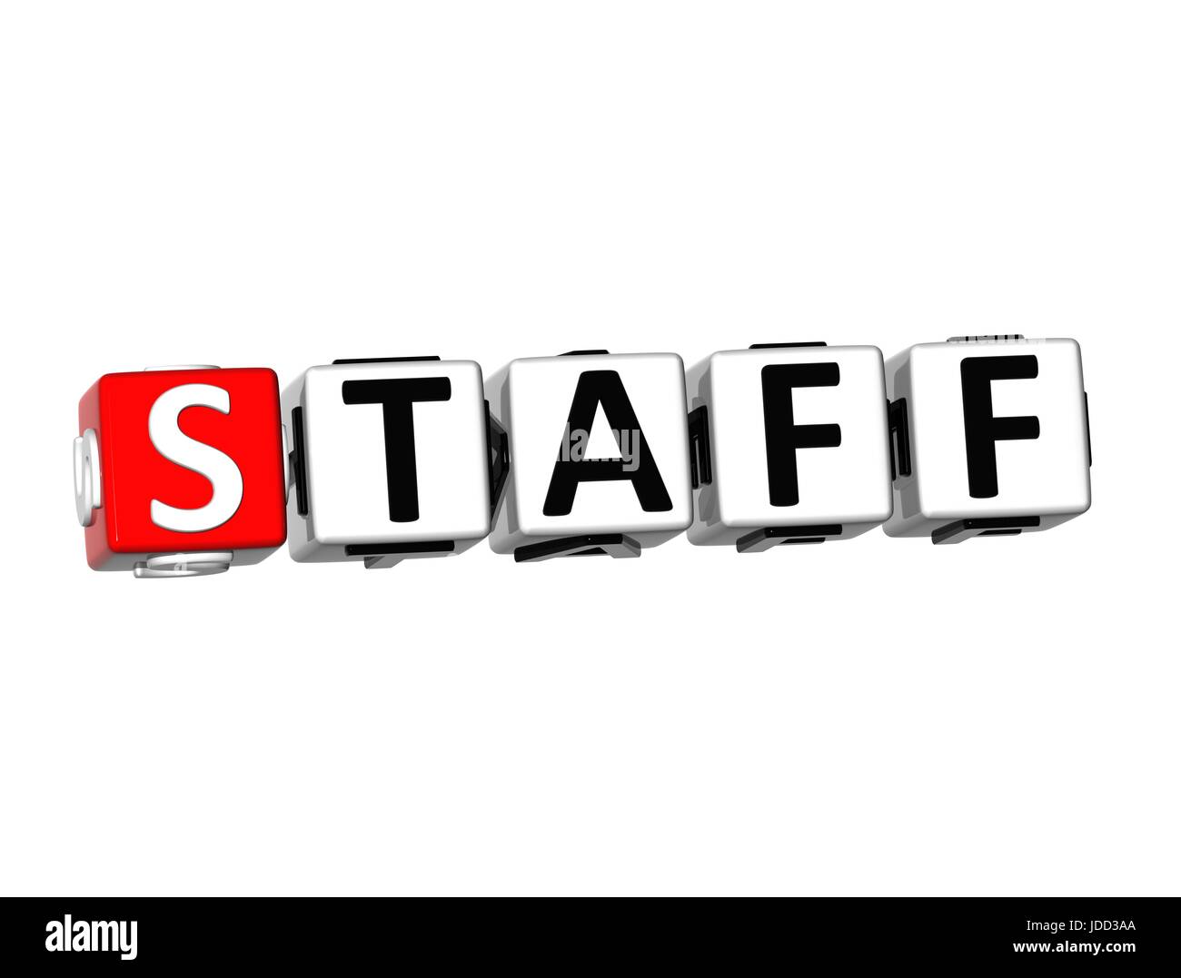 3D Word Staff on white background Stock Photo - Alamy