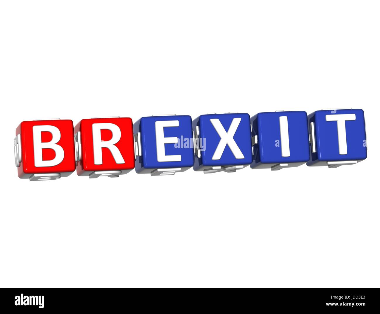 3D Block Text BREXIT over white background Stock Photo - Alamy