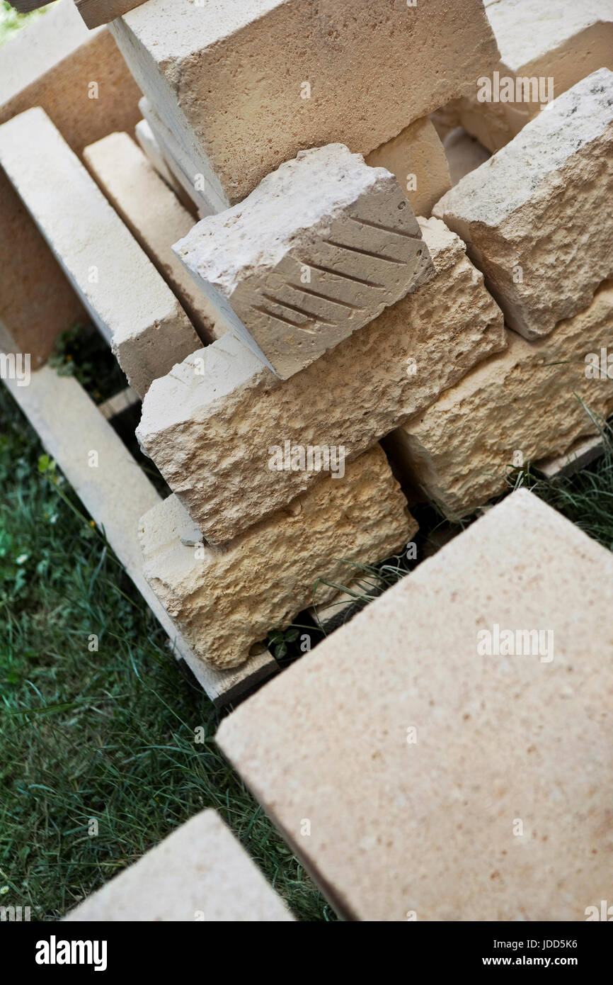 Stone cut on a renovation site Stock Photo - Alamy