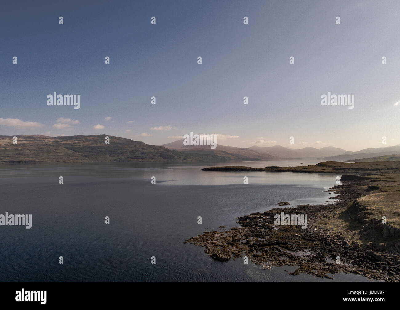 Aerial view of Loch Scridain, Mull, Inner Hebrides Stock Photo - Alamy