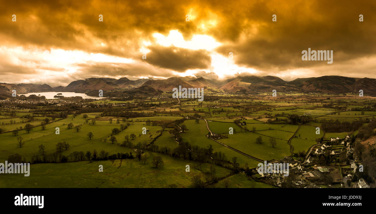Keswick lake district aerial hi-res stock photography and images - Alamy