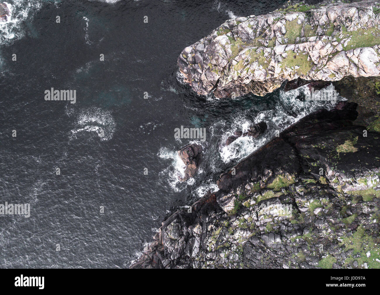 Aerial view of Cliffs at Garenin, Lewis, Outer Hebrides Stock Photo - Alamy