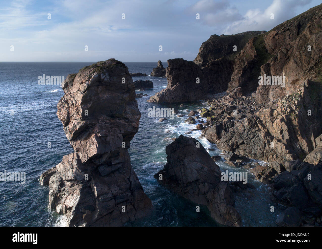 Aerial views of Dalmore Beach, Dail Mor, Carloway Lewis, Outer Hebrides ...