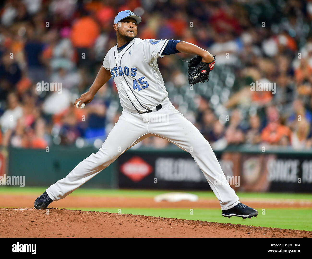 Houston, TX, USA. 18th June, 2017. Houston Astros relief pitcher ...