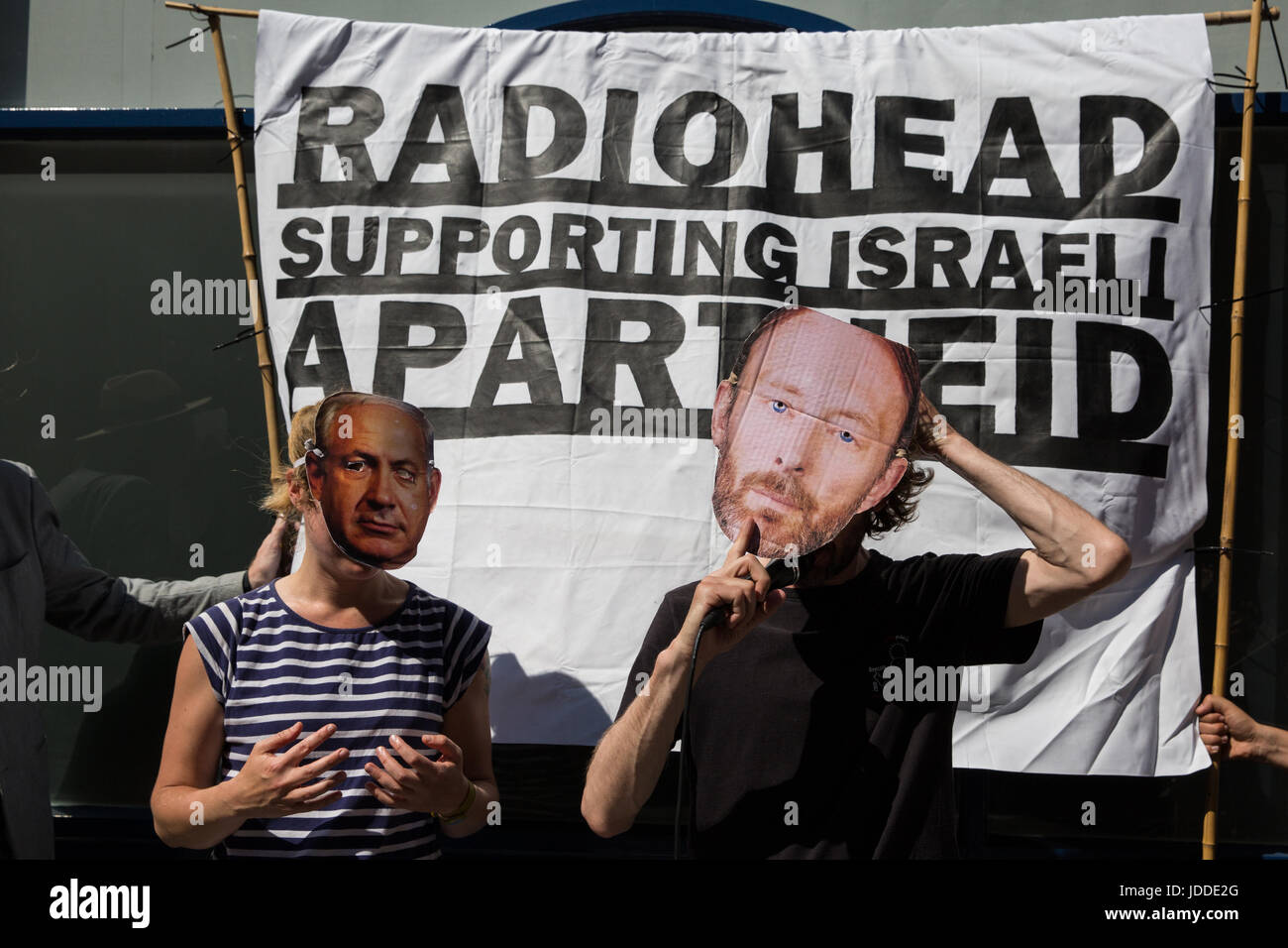 London, UK. 19th June, 2017. Activists from London Palestine Action ...