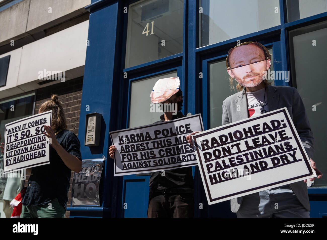 London, UK. 19th June, 2017. Activists from London Palestine Action ...