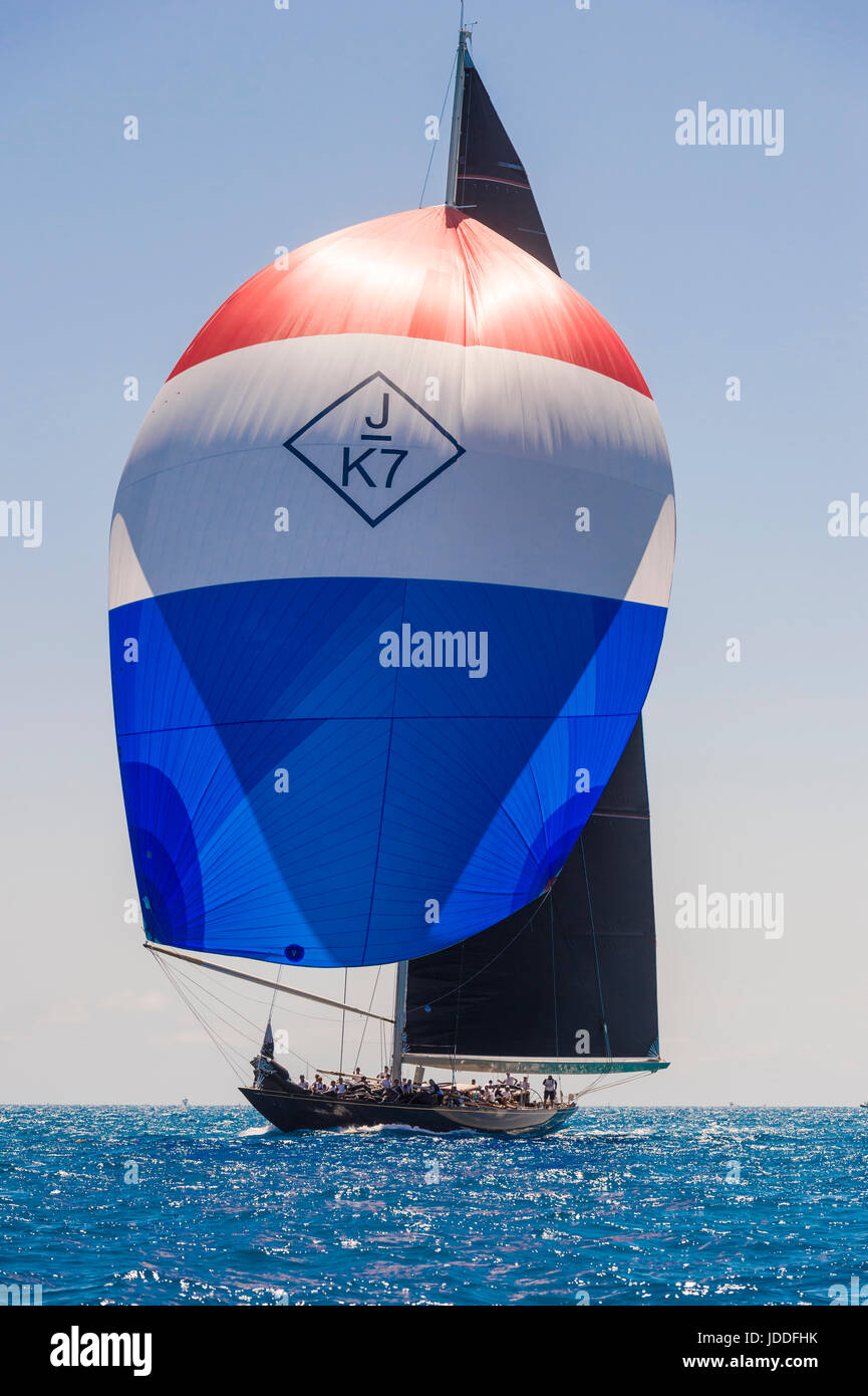 Bermuda, 19th June 2017, America's Cup J Class Regatta. Velsheda JK7 ...