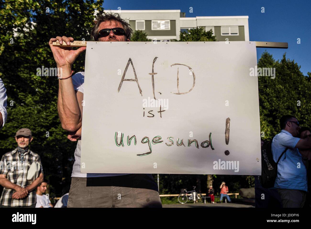 Munich, Germany. 19th June, 2017. ''The AfD is unhealthy'' held by a ...
