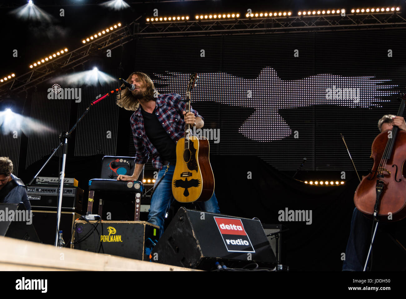 Kiel, Germany. 19th June, 2017.The singersongwriter Pohlmann is ...