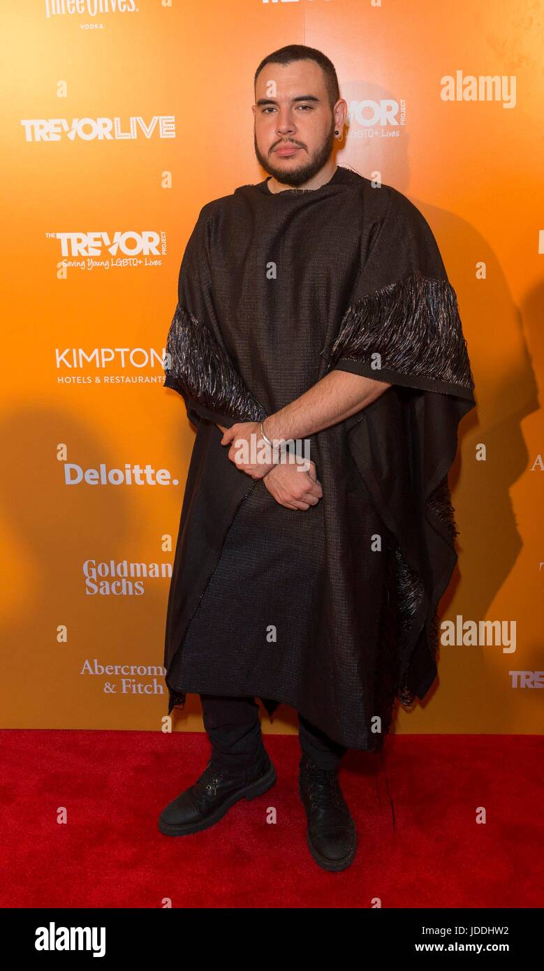 New York, NY, USA. 19th June, 2017. John Paul Brammer at arrivals for TrevorLIVE New York 2017 ...