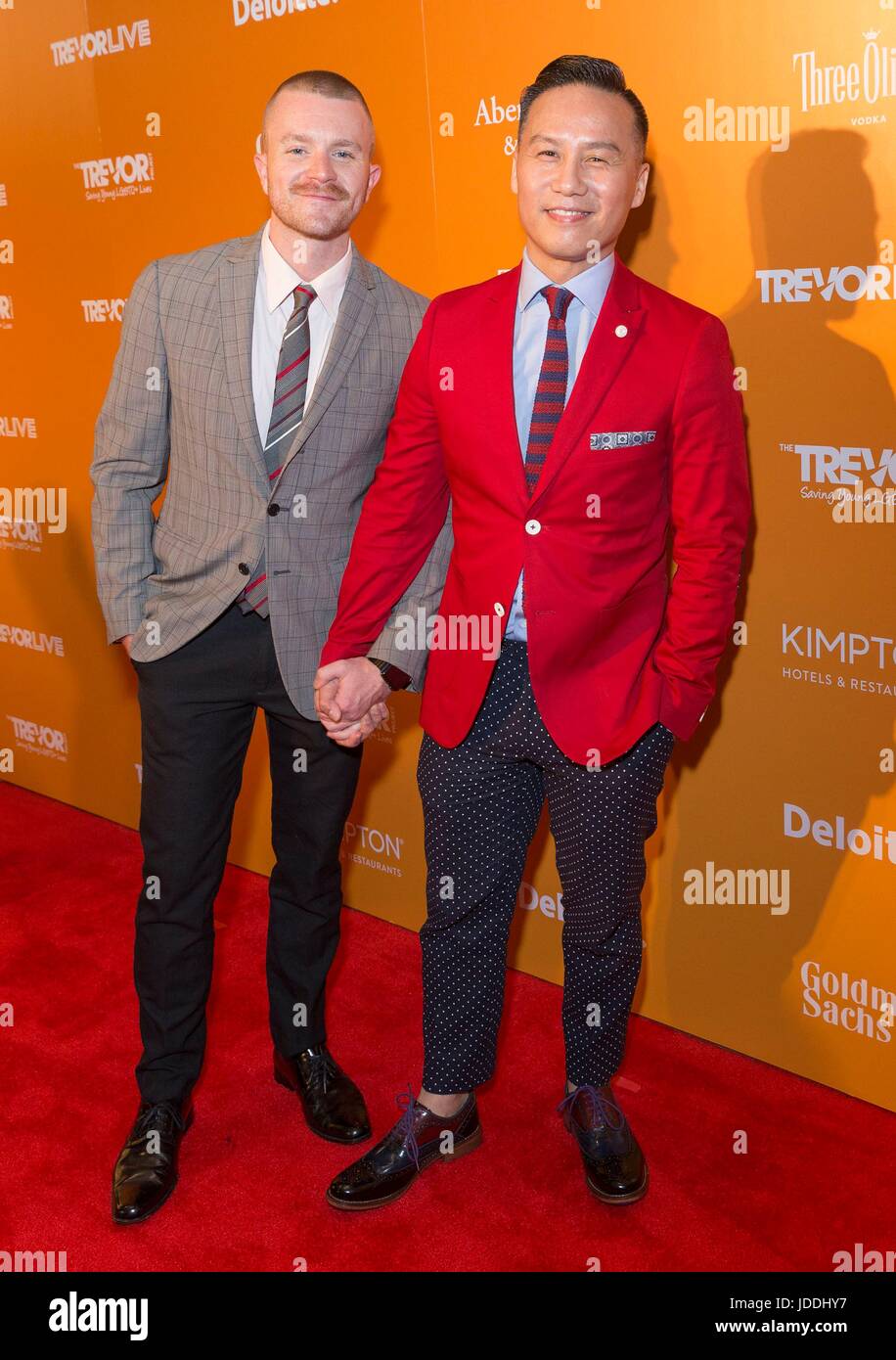 New York, NY, USA. 19th June, 2017. Richert Schnorr, B.D. Wong at ...
