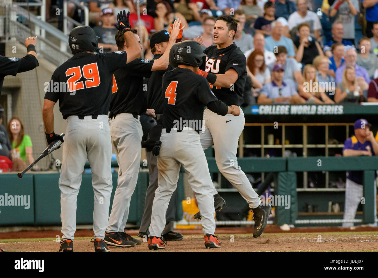 Omaha, NE USA. 18th June, 2017. Oregon State's KJ Harrison #24 ...