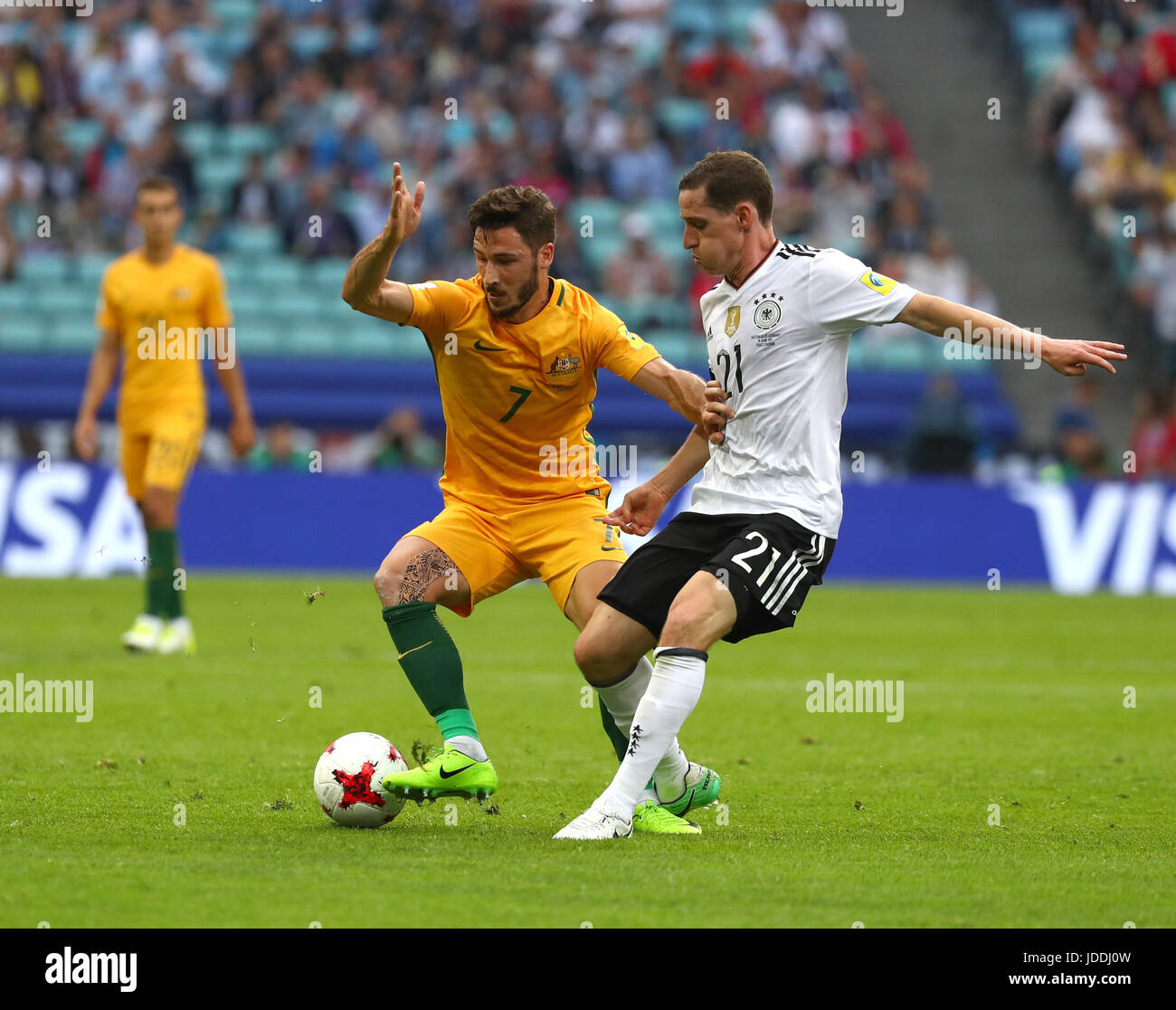 Sochi, Russia. 19th June, 2017. Australia's Mathw Leckie (L ...