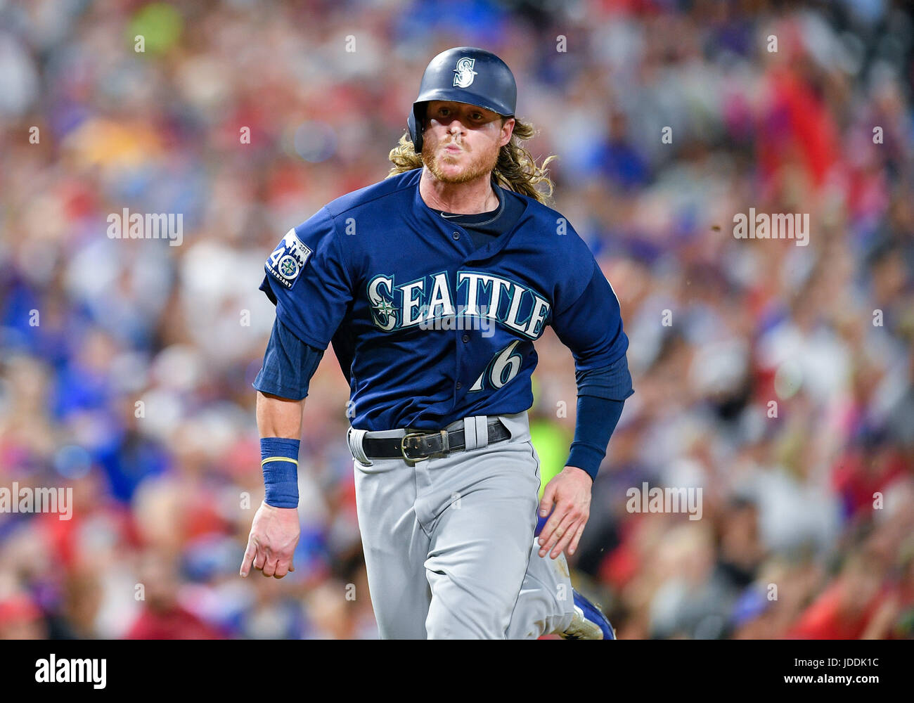 June 16th, 2017:.Seattle Mariners right fielder Ben Gamel (16) rounds ...